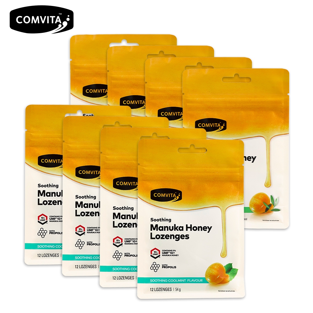 【Comvita】 紐西蘭麥蘆卡蜂蜜潤喉糖54g | 橄欖葉 蜂膠薄荷 超值八入組 | 蝦皮購物