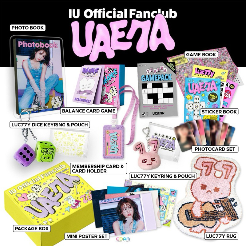 IU 李知恩 七期會員禮 UAENA 7th OFFICIAL FANCLUB KIT 官方粉絲俱樂部 官方周邊 週邊 | 蝦皮購物