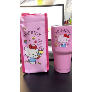 三麗鷗 Hello Kitty KT 900ml 不鏽鋼冰霸杯附保溫袋 冰壩杯 保溫杯 保冷杯 | 蝦皮購物