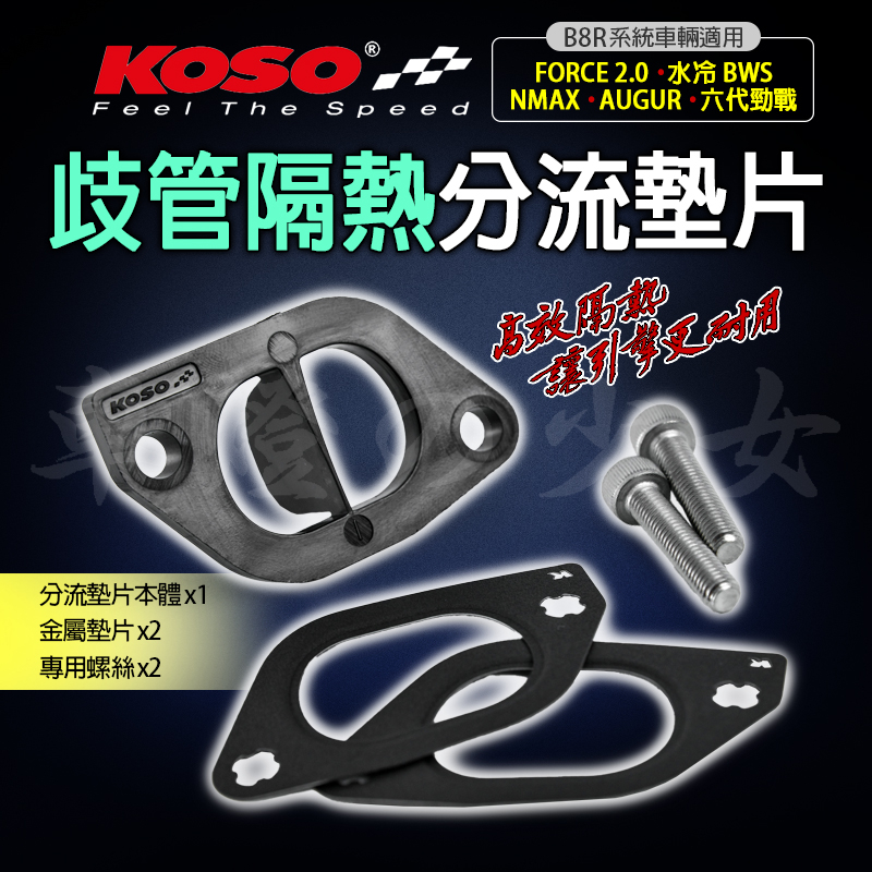 KOSO 歧管隔熱分流墊片 隔熱 墊片 分流 隔熱墊片 適用 B8R FORCE2.0 NMAX AUGUR 六代勁戰 | 蝦皮購物