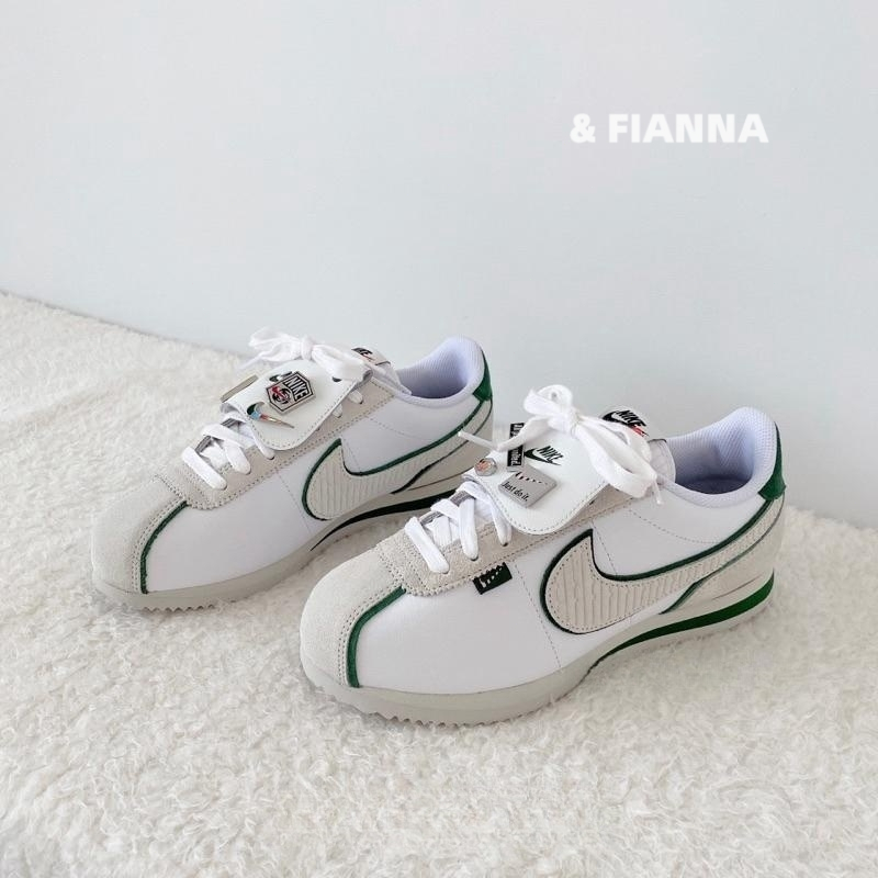 【FianNa】Νike Cortez"All Petals United"白綠 阿甘鞋 麂皮 拼接FQ0259-110 | 蝦皮購物