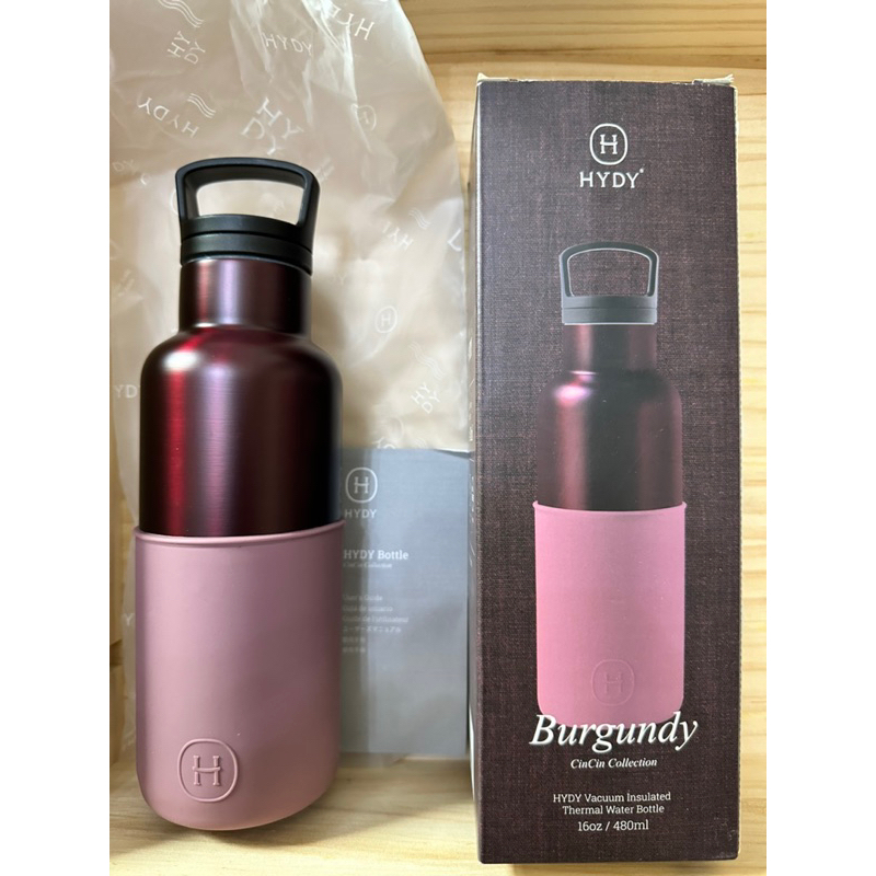美國 HYDY 480ml 保溫水瓶 勃根地/乾燥玫瑰 色系 全新未使用 盒損如圖 | 蝦皮購物