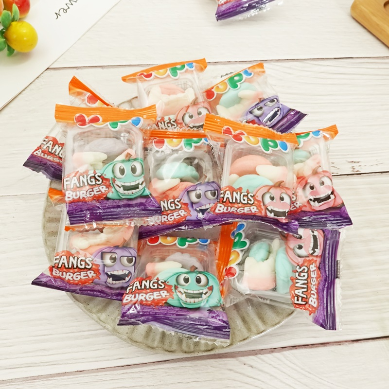 【Yupi】小獠牙南瓜造型漢堡軟糖 224g Yupi 小獠牙漢堡軟糖 獠牙漢堡QQ (萬聖節糖果) | 蝦皮購物