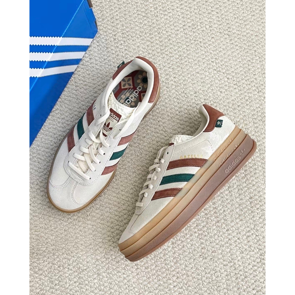 【吉米.tw】代購 ADIDAS ORIGINALS GAZELLE BOLD 復古厚底德訓鞋 米棕配色 IG3685 | 蝦皮購物