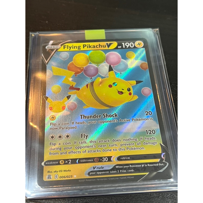 國際版 美版 Pokemon 寶可夢 Flying Pikachu 飛翔皮卡丘 006/025 NM | 蝦皮購物