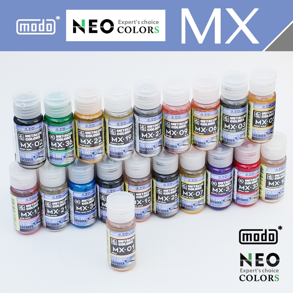 [从人] 摩多 modo NEO MX 金屬色 金屬漆 模型漆 金屬 紅 藍 綠 紫 金 銀 銅 鐵 鋁 | 蝦皮購物