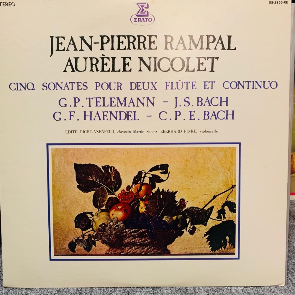 黑膠唱片 管樂 長笛 巴洛克 長笛與大鍵琴奏鳴曲 Rampal 大師 Bach Telemann Handel | 蝦皮購物