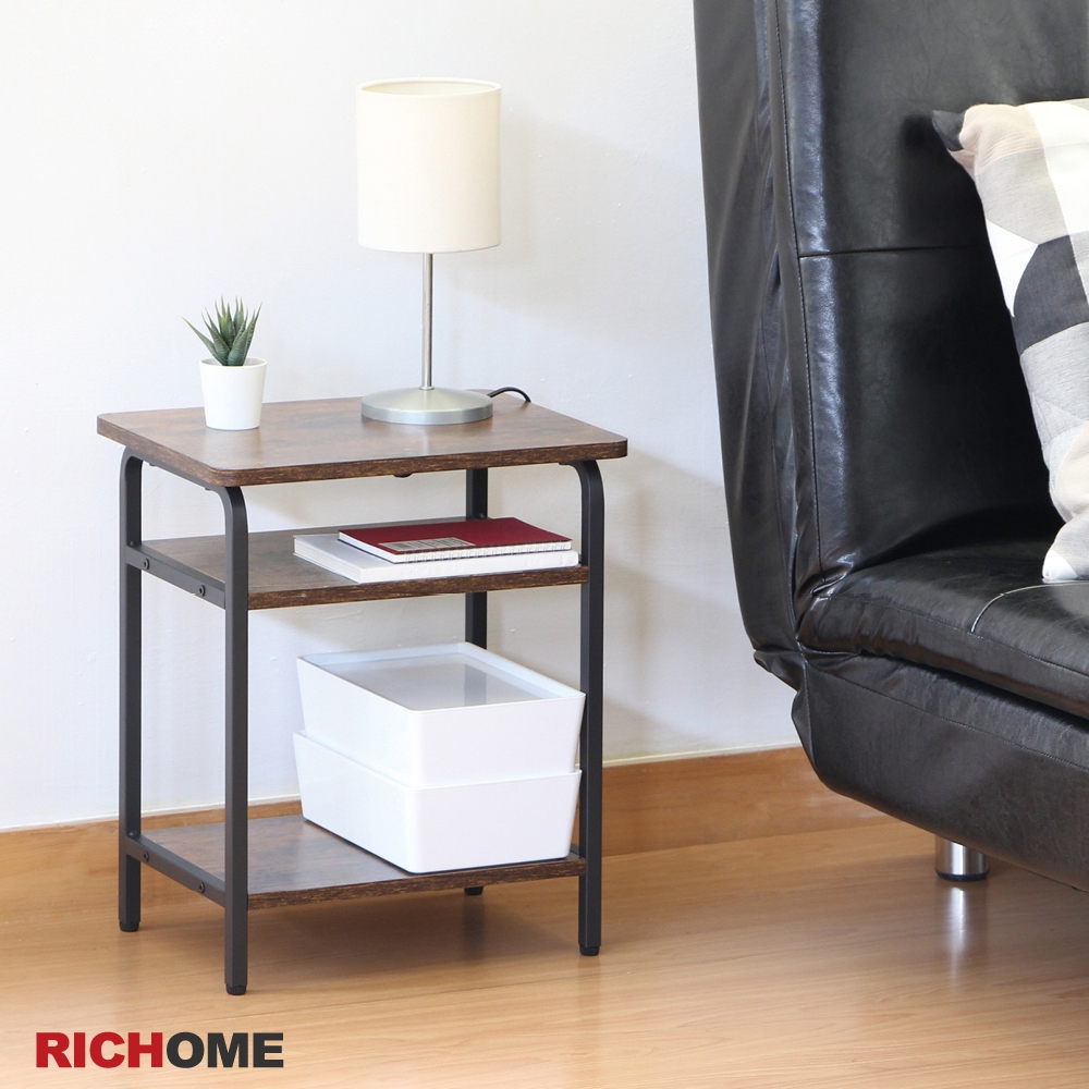 RICHOME 福利品 SH-558 凱爾邊桌置物架 限量出清 邊桌 邊几 茶几 置物架 層架 床頭櫃 收納 工業風 桌 | 蝦皮購物