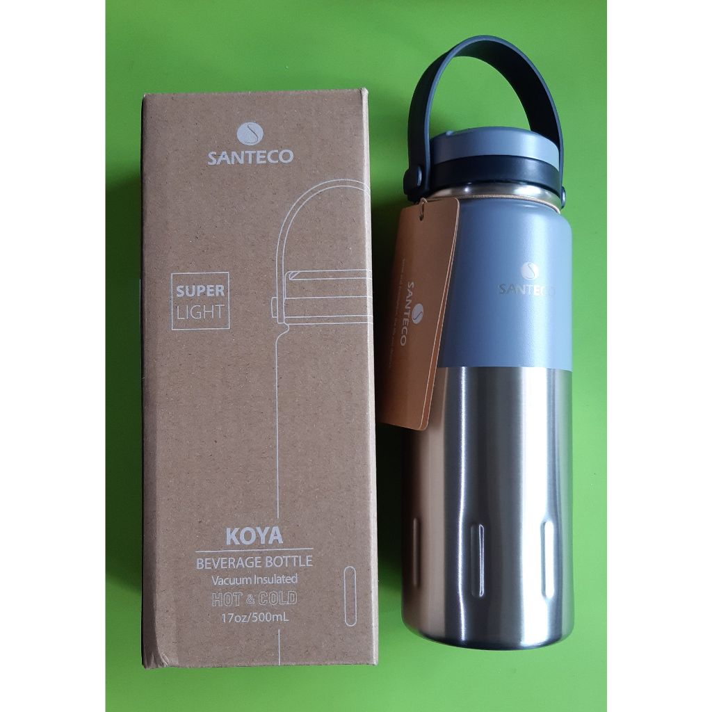 Santeco 法國手提式輕量保溫瓶KOYA 500ML -炭灰 (全新；限量)，原價$1290 | 蝦皮購物