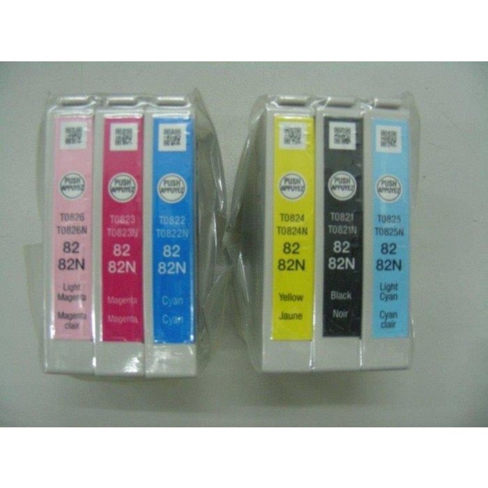 EPSON 82N原廠裸裝T0821/T0822/T0823/T0824/T0825/T0826黑/藍/紅/黃/淡藍 | 蝦皮購物