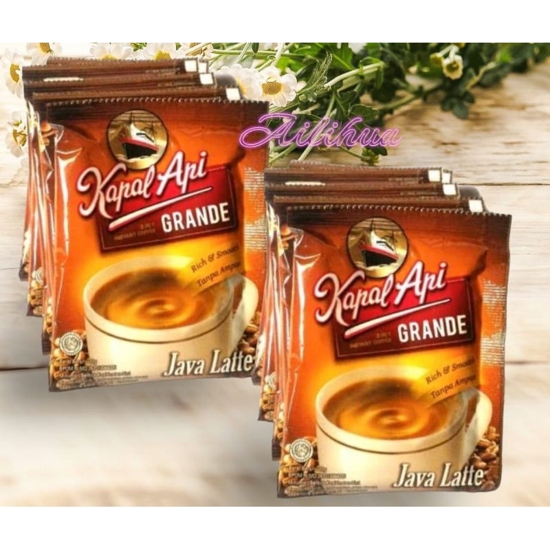 Kopi Kapal Api Grande Java Latte Sachet 1 renceng isi 10 | 蝦皮購物