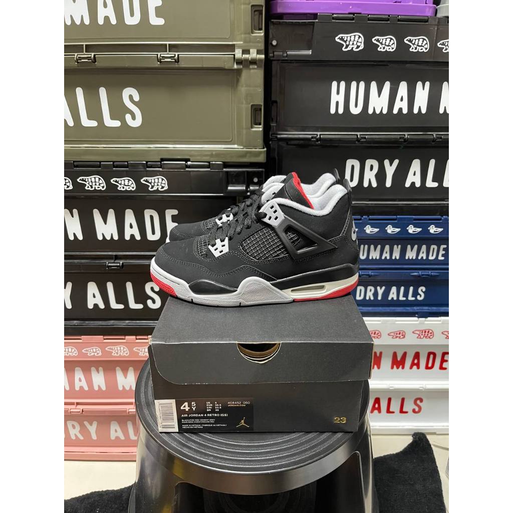 【BIG SIZE SELECT】Jordan 4 Retro Bred (2019) (GS) | 蝦皮購物