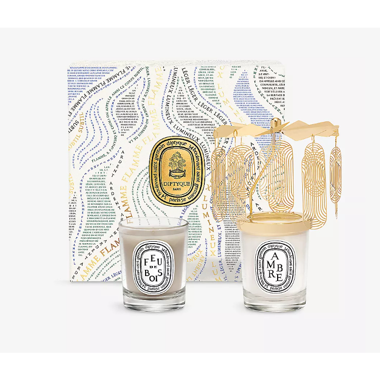 [在台現貨] DIPTYQUE 2023 聖誕限定 香氛蠟燭 棉雪 冷杉 乾果 蠟燭禮盒 燭光萬花筒 旋轉燭罩 玫瑰之水 | 蝦皮購物
