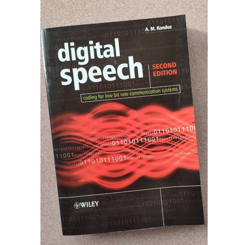【轉轉money小舖】~二手書~ Digital Speech: Coding for Low Bit Rate ... | 蝦皮購物