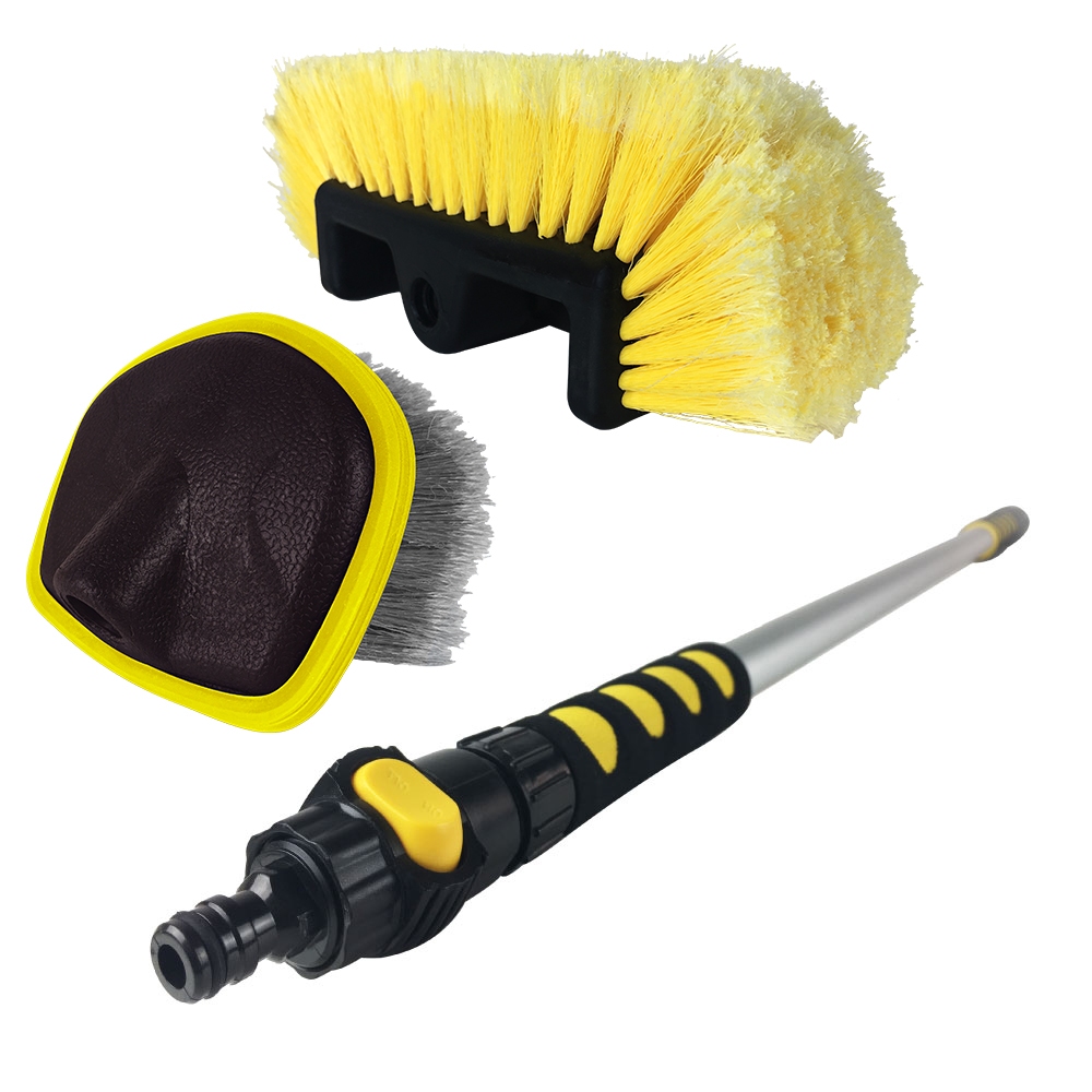 伸縮鋁管可通水專業洗車刷組 (大刷/小刷/通水伸縮桿) | 蝦皮購物