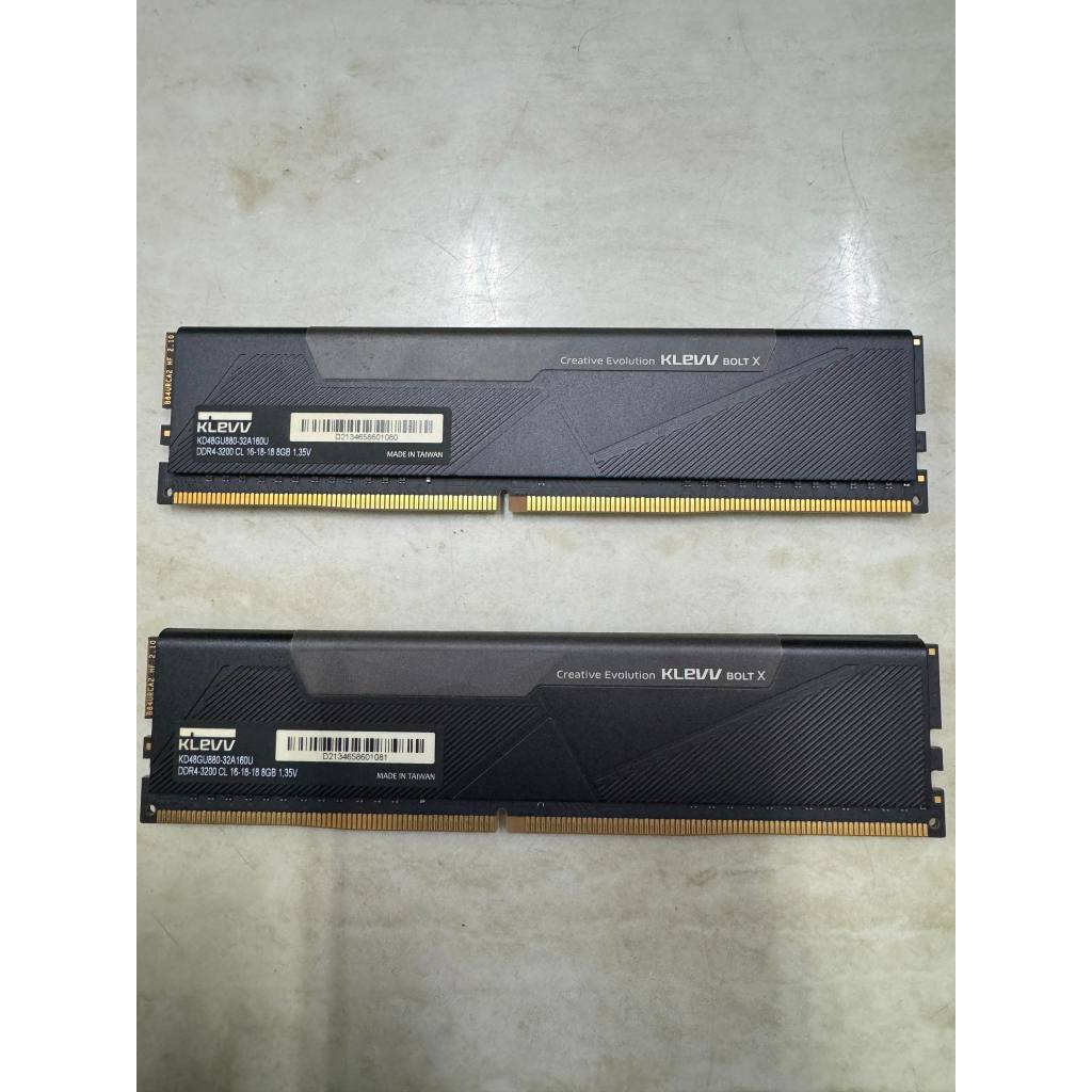 【KLEVV科賦】16G DDR4-3200 記憶體 雙通道 含散熱片 單支8G 原廠終身保固 $700 | 蝦皮購物