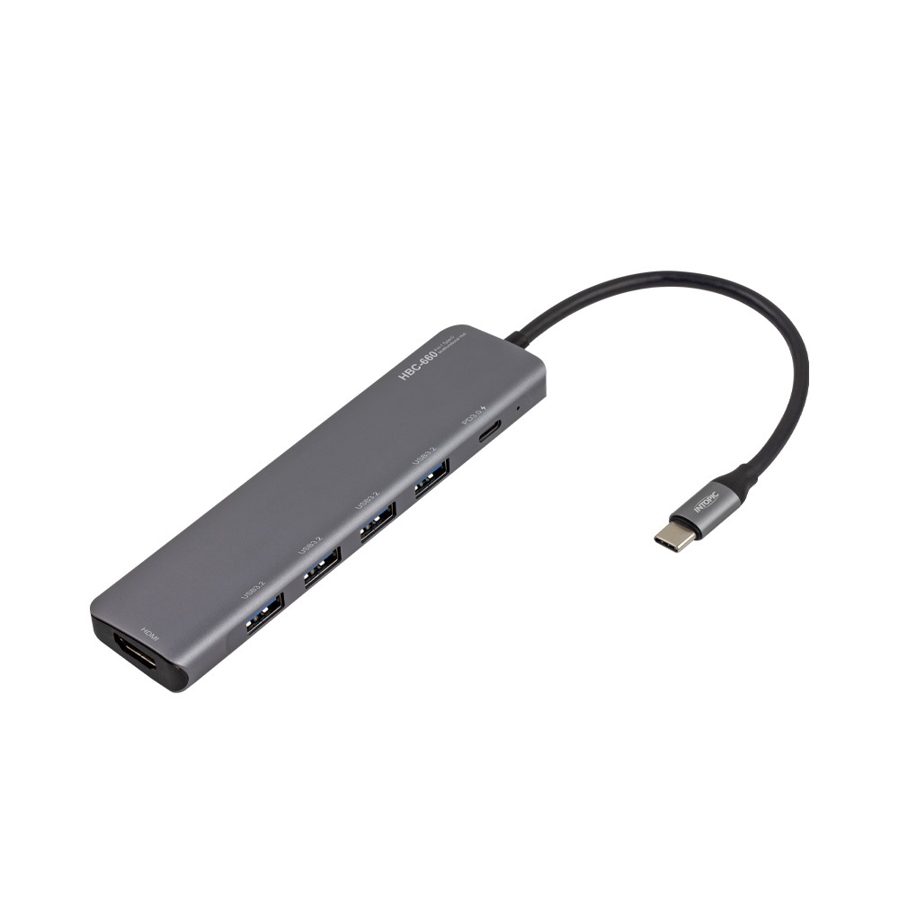 【Intopic】HBC-660 六合一 Type-C 多功能 HDMI + USB3.2 集線器 USB HUB | 蝦皮購物