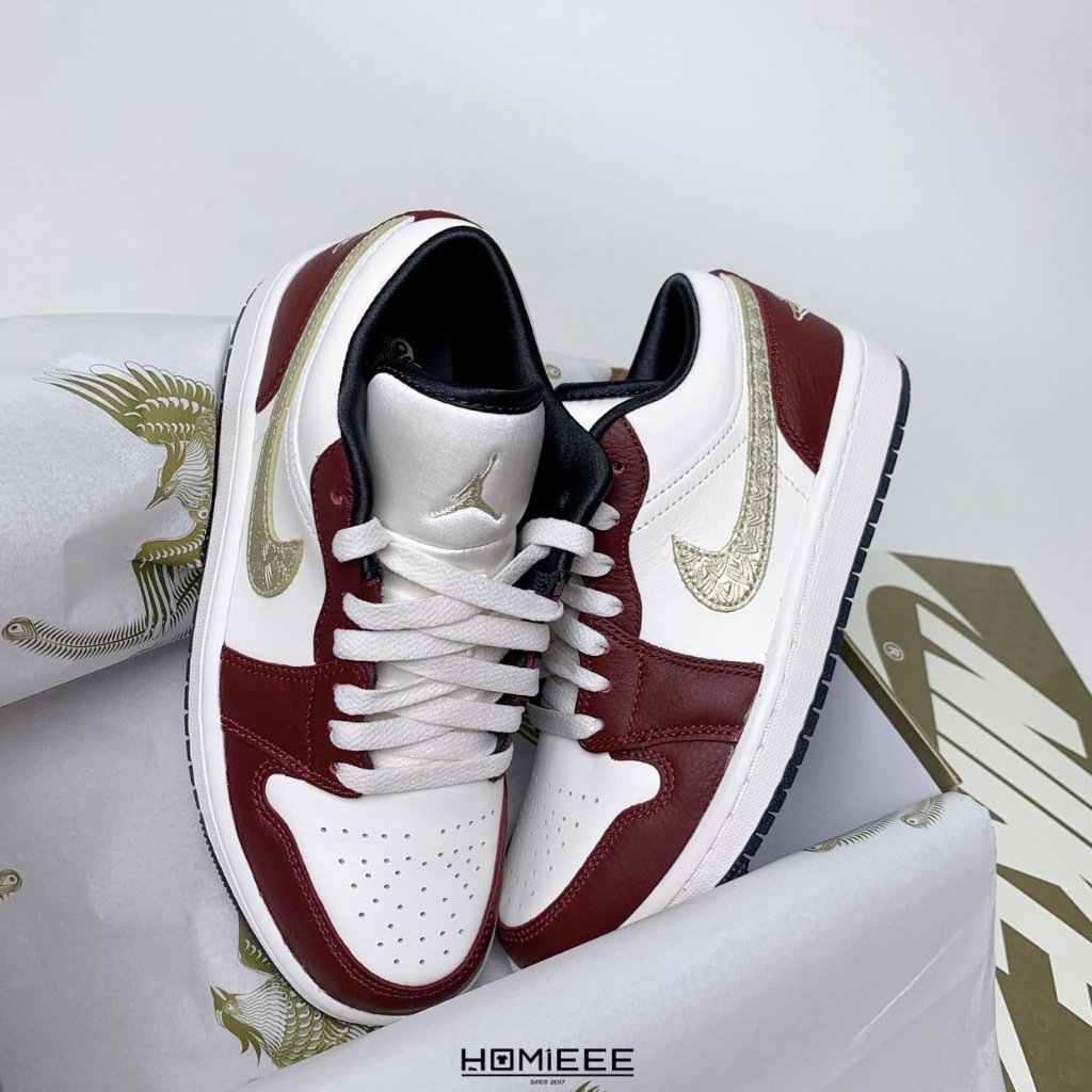 【Homieee】Air Jordan 1 Low Year of the Dragon 白紅黃 FJ5735-100 | 蝦皮購物