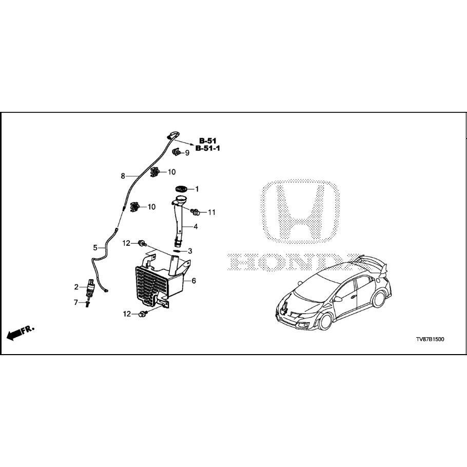 【明水自動車】 HONDA 原廠部品 CIVIC FK2 TYPE R 2015-17 雨刷水箱 | 蝦皮購物