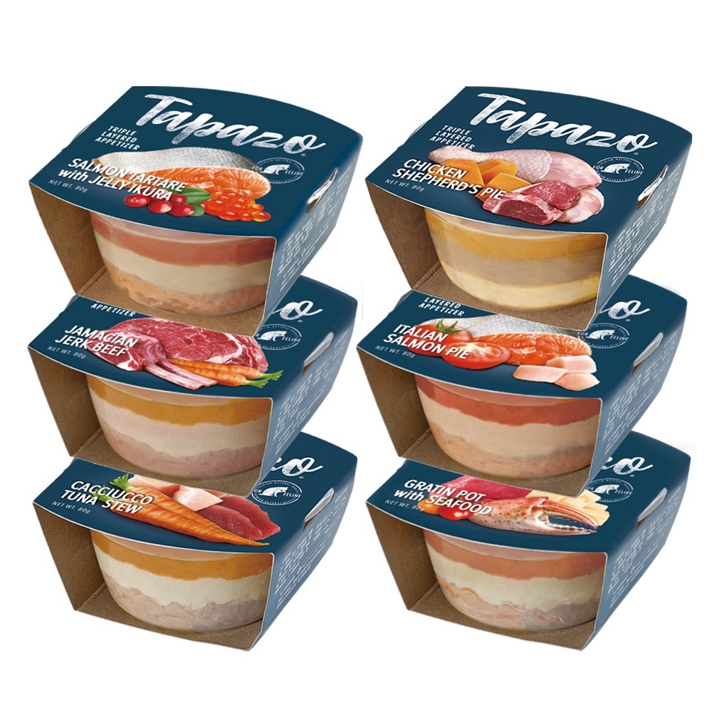 【24罐組】TAPAZO特百滋 貓用開胃三層杯/80g 優質肉品打造雙重口感 貓罐頭 『Q寶批發』 | 蝦皮購物
