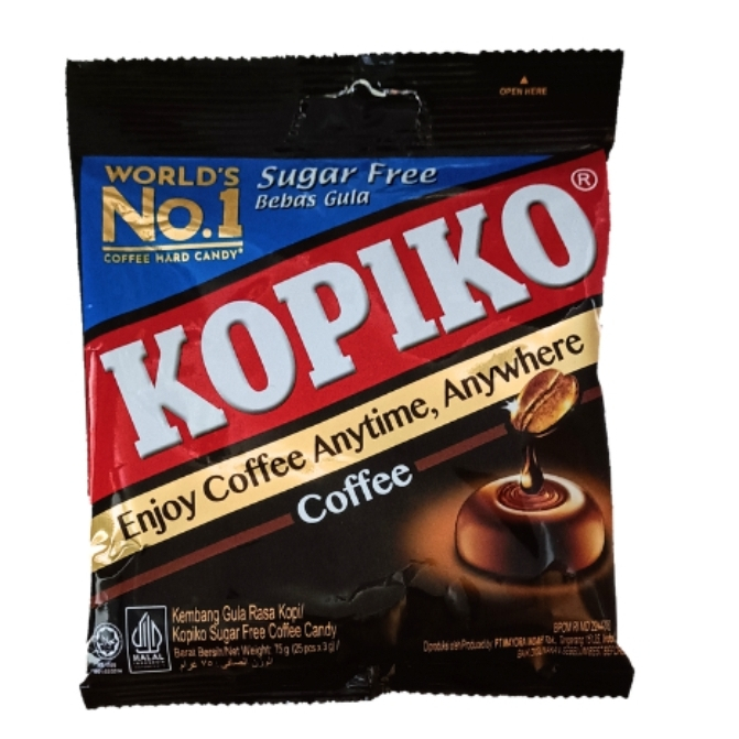 KOPIKO SUGAR FREE COFFEE CANDY 咖啡糖無糖 75g | 蝦皮購物