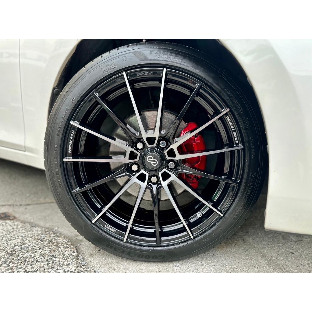 【捌貳】ENKEI FC01 旋壓輕量化 17吋鋁圈 5孔114 5孔112 亮黑車面 實車照 | 蝦皮購物
