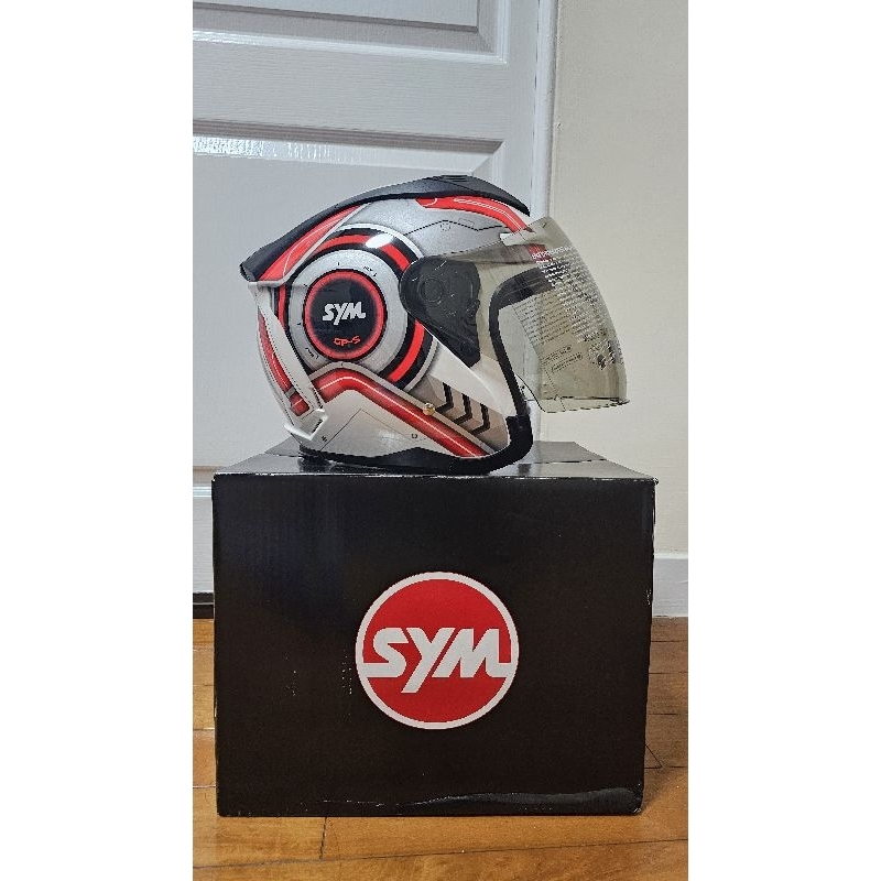 三陽SYM MMBCU GP-5環島特仕安全帽 戰將安全帽 3/4罩 隱藏式墨片 全新未使用 | 蝦皮購物