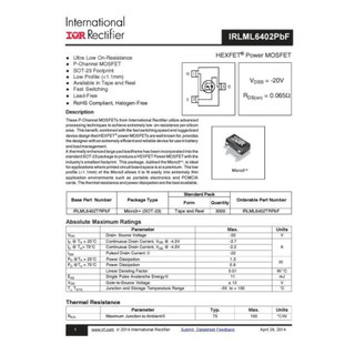IRLML6402TRPBF IR MOSFET P-CH 20V 3.7A SOT23 台灣現貨 | 蝦皮購物