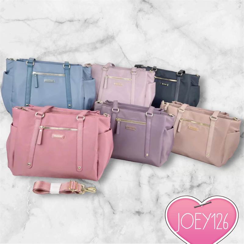 (台灣現貨)Mizzue 韓版尼龍三層拉鍊手提大容量托特包 媽媽包 肩背包 側背包 6色 淺紫色托特包 Joey126 | 蝦皮購物