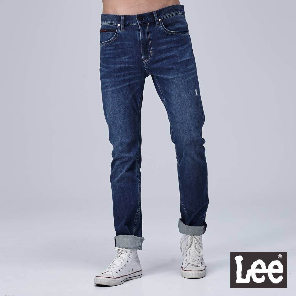 Lee 706 四面彈低腰修身窄管牛仔褲 男 中藍 Urban Riders LL19023541R | 蝦皮購物