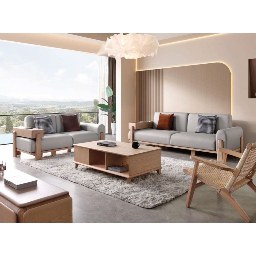 【紅毛港傢具】UB-L8903# 侘寂風 暖杏色 實木沙發(請先來電查詢有無現貨) | 蝦皮購物