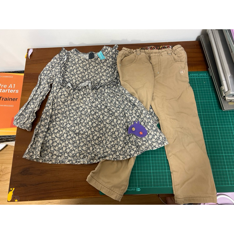 petit maman 長上衣 TINKERBELL 長褲 110cm 4歲女童 日本帶回 | 蝦皮購物