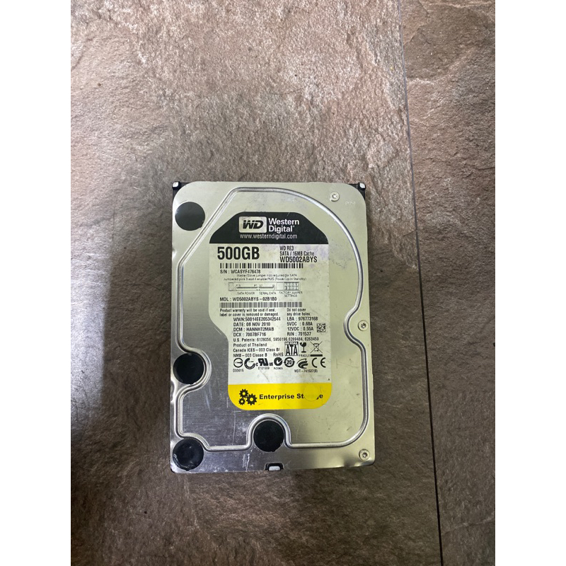 500GB WD 黑標 WD5003ABYS SATA 3.5吋硬碟 | 蝦皮購物