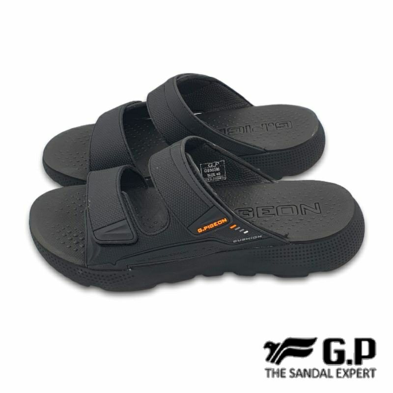 【米蘭鞋都】G.P 阿亮代言 (男) 超輕量 緩震 拖鞋 Q彈 止滑 G9385M 黑 另有軍綠色 | 蝦皮購物