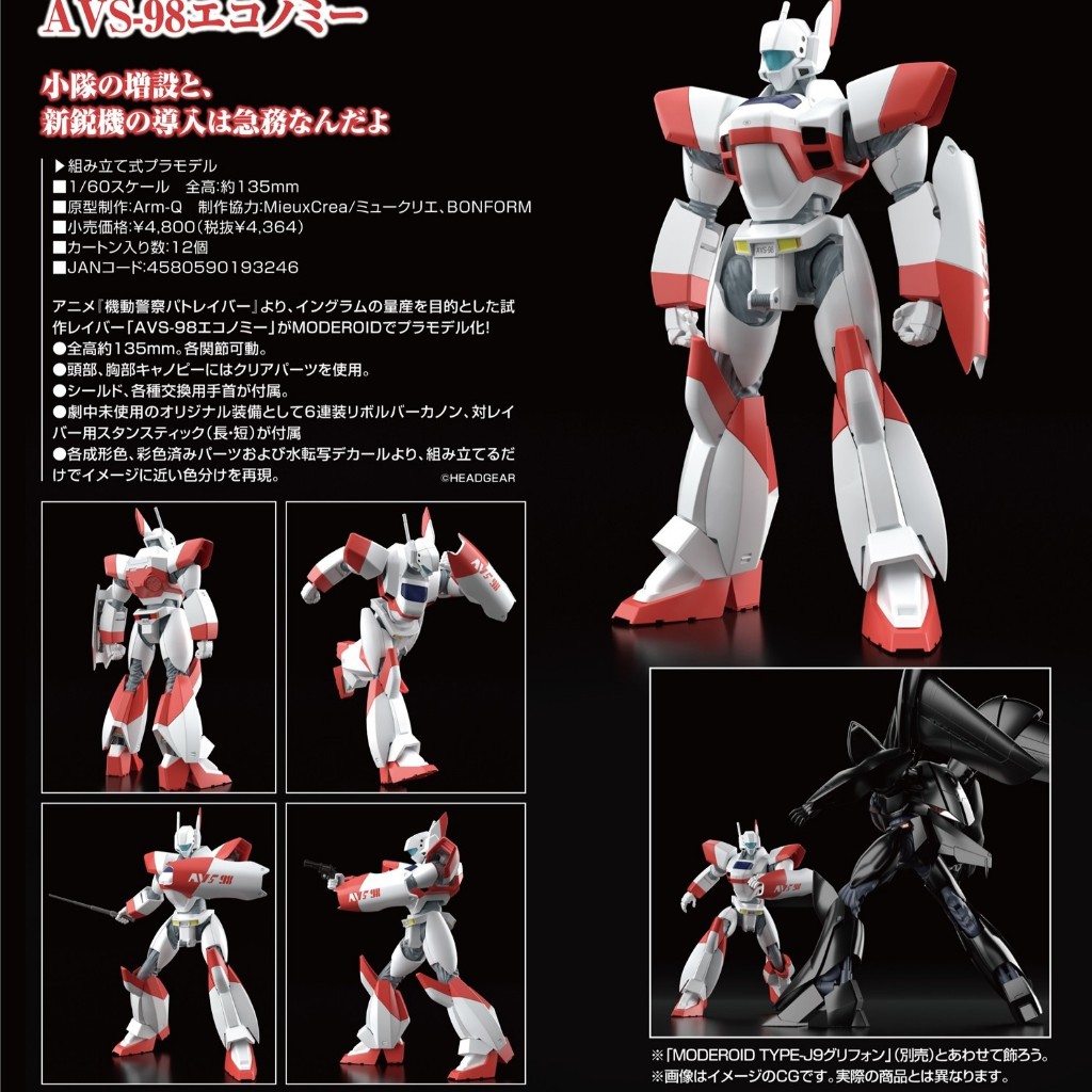 【X-Fun】已結單＃預購 代理正版 GSC MODEROID 機動警察 AVS-98 經濟型 1/60組裝模型 | 蝦皮購物