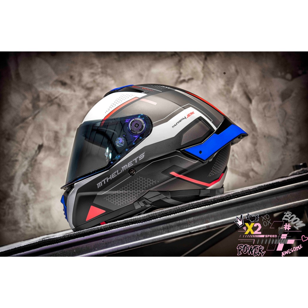 💟X2 Moto💟 MT Helmets® Thunder 4 SV Jerk B7 Matt 消光 藍色 | 蝦皮購物