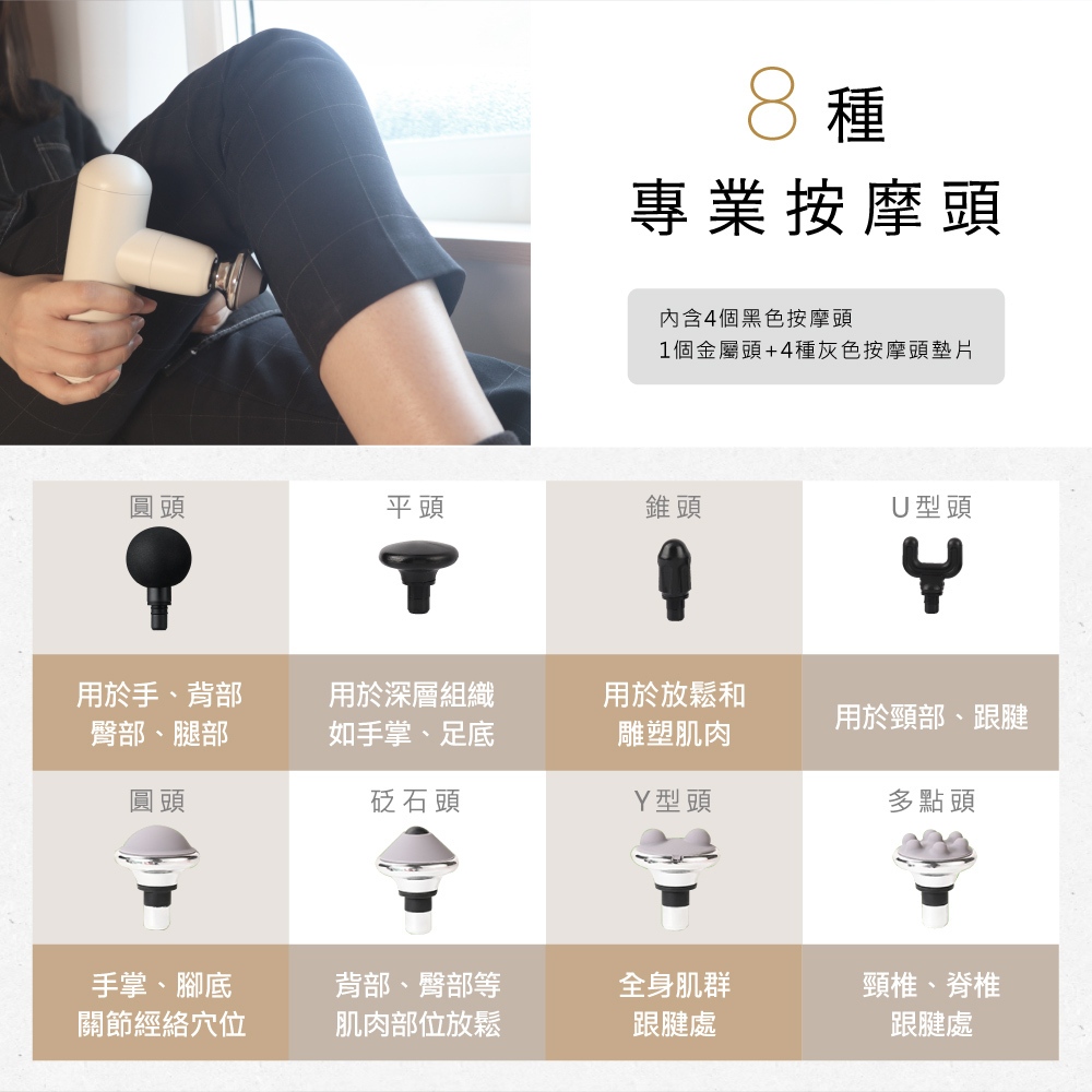 【KINYO 輕攜美型迷你筋膜槍 FG-85】按摩槍 迷你按摩槍 送8種按摩頭 筋膜槍 6段檔位力道 筋膜放鬆槍 按摩儀 | 蝦皮購物