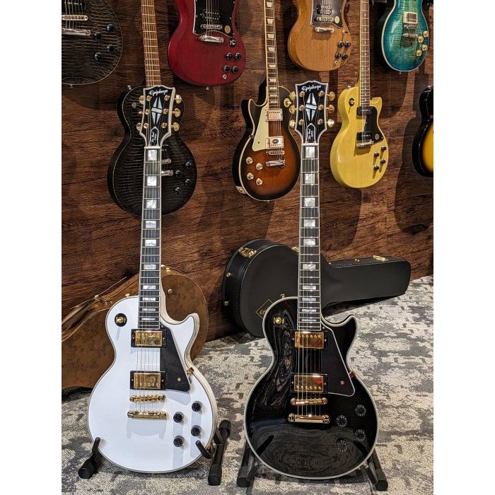 【名人樂器明誠店】Epiphone LP custom IGC 黑卡同GIBSON琴頭/美廠拾音器/黑檀指板/硬盒 | 蝦皮購物