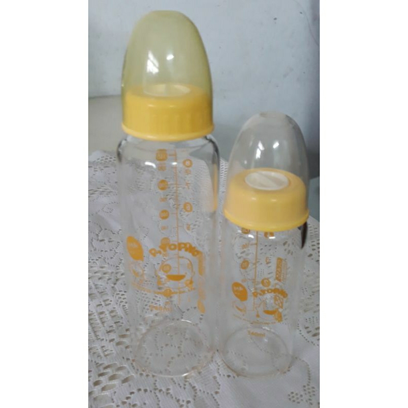 (低價出清)近全新 黃色小鴨標準口徑玻璃奶瓶 140ML/240ml | 蝦皮購物