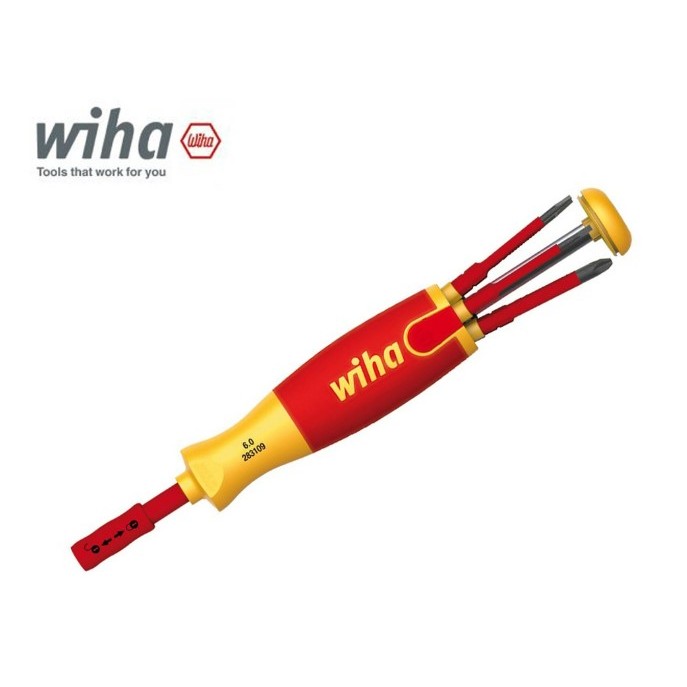 ＊5％蝦幣回饋＊德國 Wiha 六件 一字 十字 高壓絕緣 替換式彈夾起子(SB 2831 09 020) 38612 | 蝦皮購物