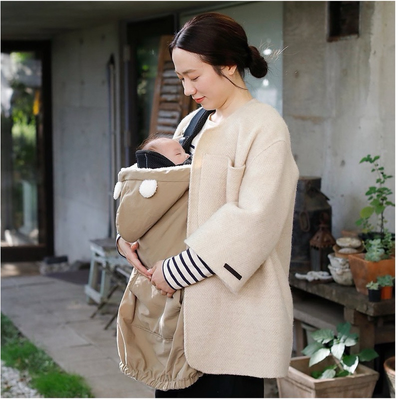 日本蘑菇 10mois 熊熊防風揹巾毯 推車毯 兩用 專櫃購入 | 蝦皮購物