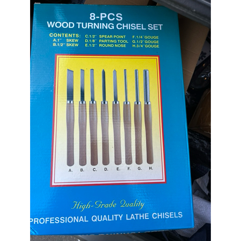 快速出貨 木工車刀 木工 車刀 DIY 車床 雕花 紙盒8支組 高速鋼 (HSS 45#) DIY雕刻刀 | 蝦皮購物