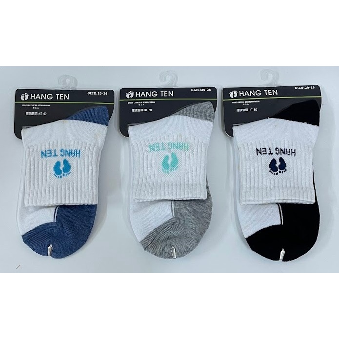 HANG TEN 台灣製 MIT 棉襪 短襪 陰陽襪 | 蝦皮購物