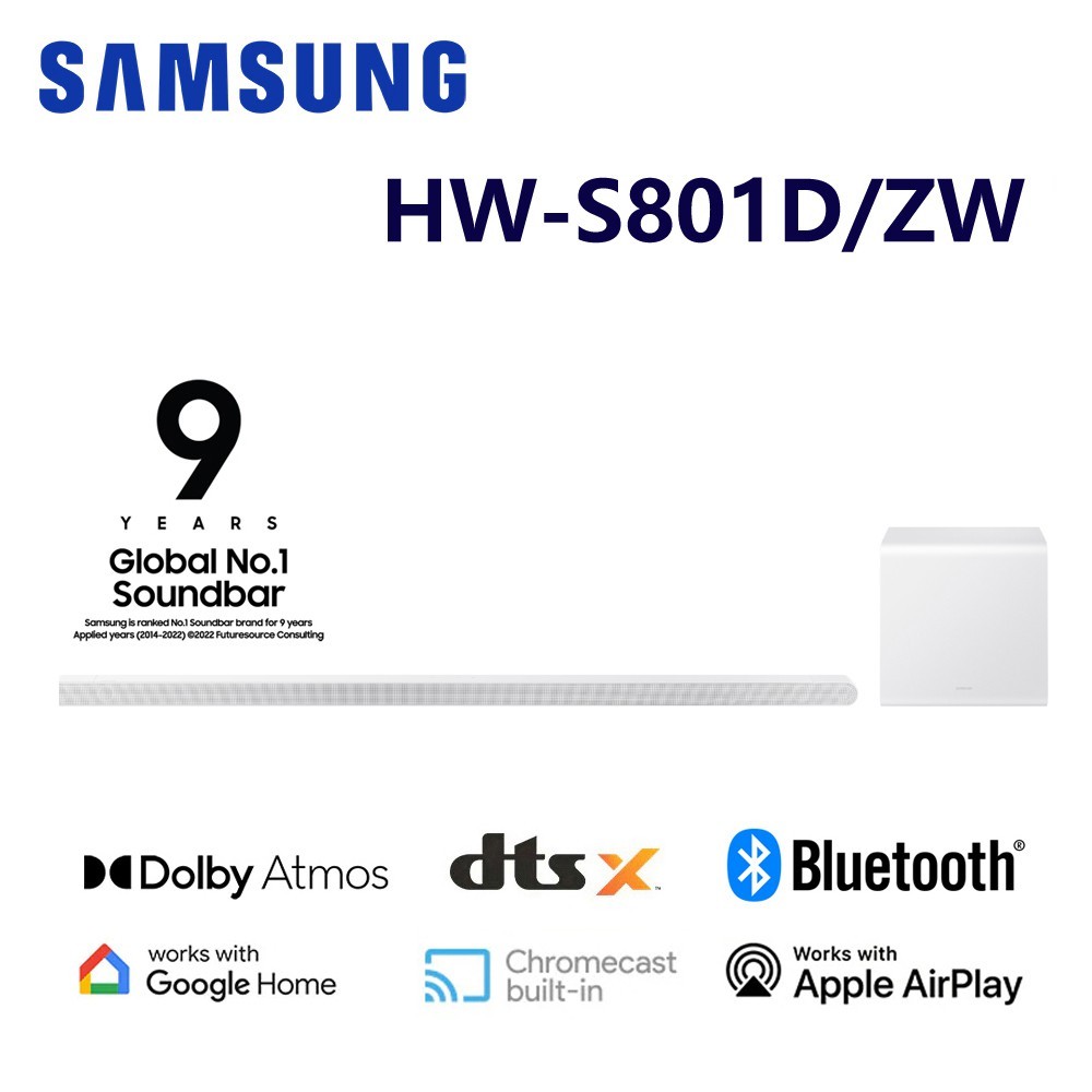【SAMSUNG 三星】HW-S801D 送蝦幣聊聊更便宜 S801D 3.1.2聲道 超薄美型 家庭劇院 聲霸 | 蝦皮購物