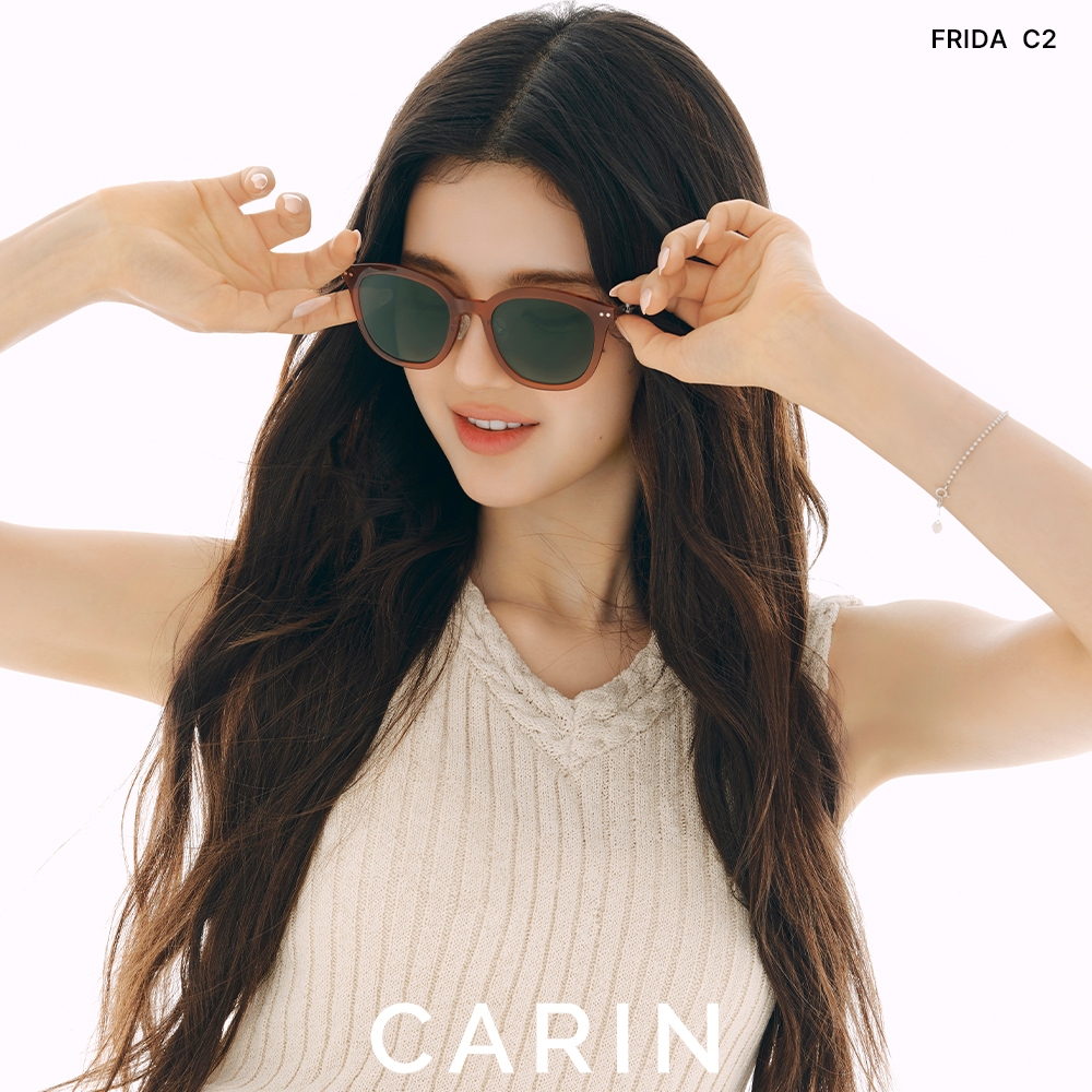 CARIN 偏光太陽眼鏡 FRIDA C2 方框 NewJeans配戴款 - 金橘眼鏡 | 蝦皮購物