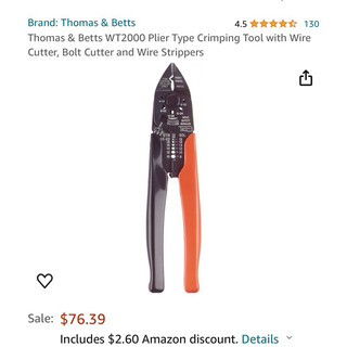 Thomas Betts WT2000 Plier Type Crimping Tool 壓線鉗 | 蝦皮購物