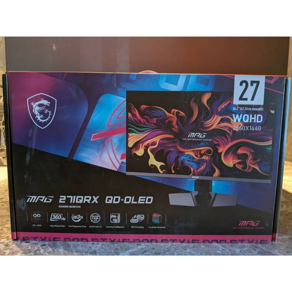 MSI 微星 MPG 271QRX QD-OLED 27吋 電競螢幕 WQHD/360Hz/0.03ms/KVM | 蝦皮購物