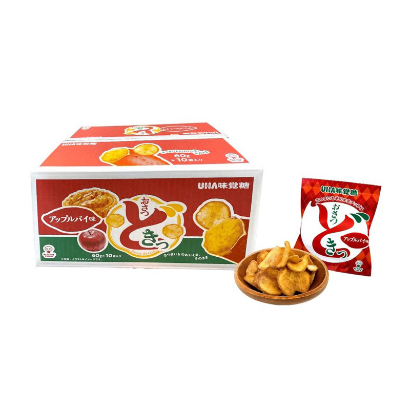蝦免運日本好市多UHA味覺糖鹽味奶油、蘋果派地瓜薯片65g*10 | 蝦皮購物