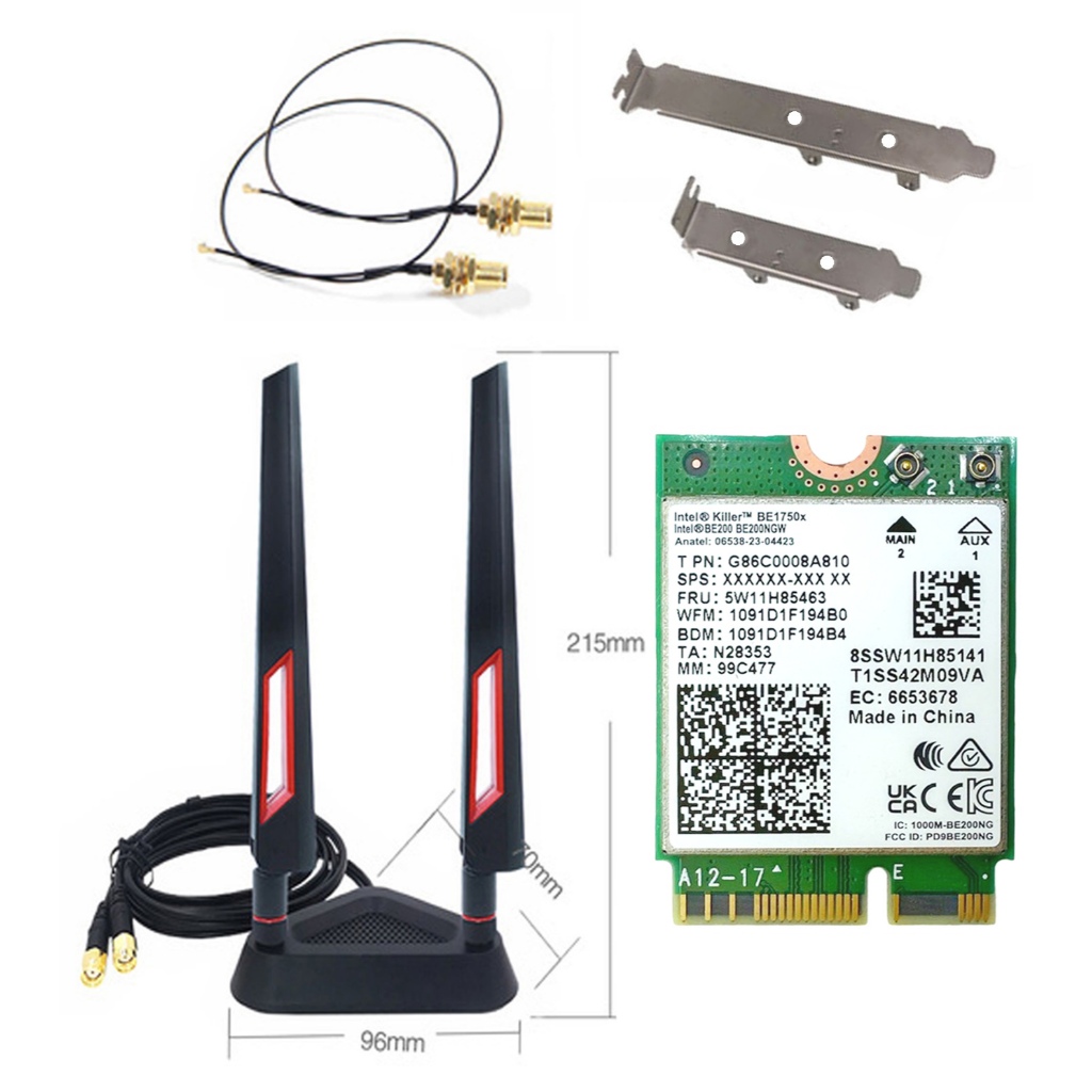 Intel BE1750x BE200 電競版 WiFi7 無線網路卡 M.2 藍芽 5.4 筆記型電腦 1750x | 蝦皮購物
