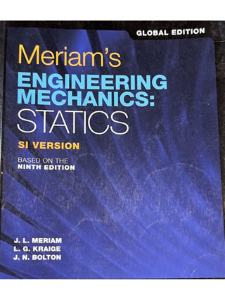 Meriam`s Engineering Mechanics : Statics/ninth edition | 蝦皮購物